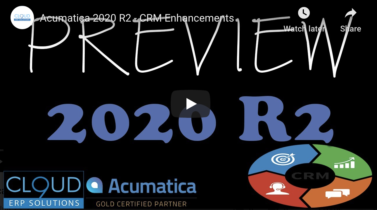 Acumatica Demo Videos - Cloud 9 ERP Solutions