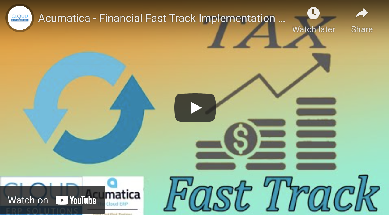 Acumatica Demo Videos - Cloud 9 ERP Solutions